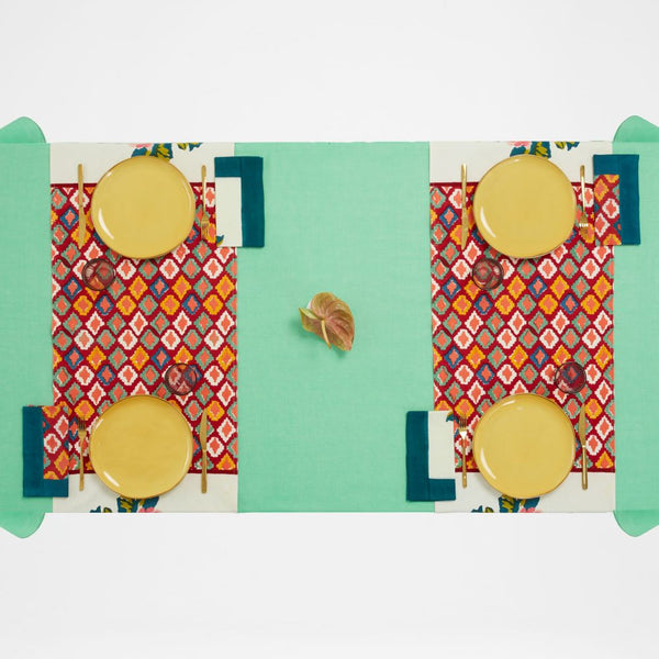 Lisa Corti Lisa Bouquet Cream table runner 50x150cm double mat ...