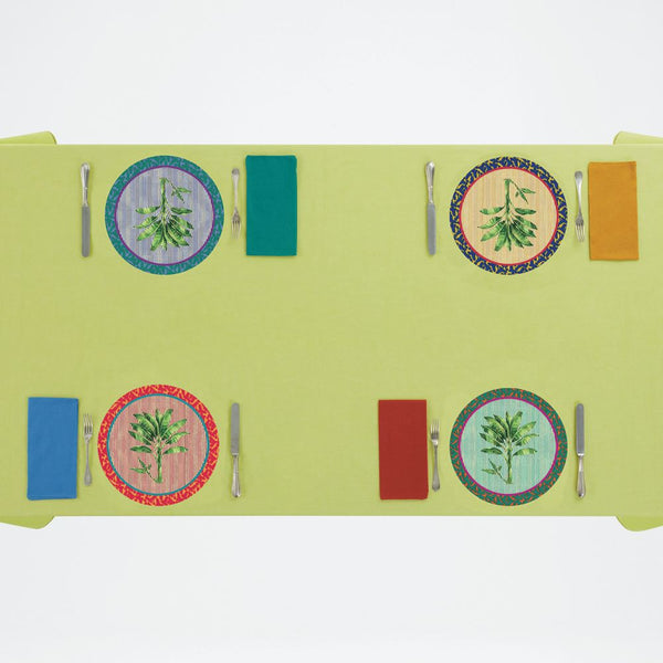 Lisa Corti Banano Yellow round cork-backed placemat - 34cm – Bellezza Home